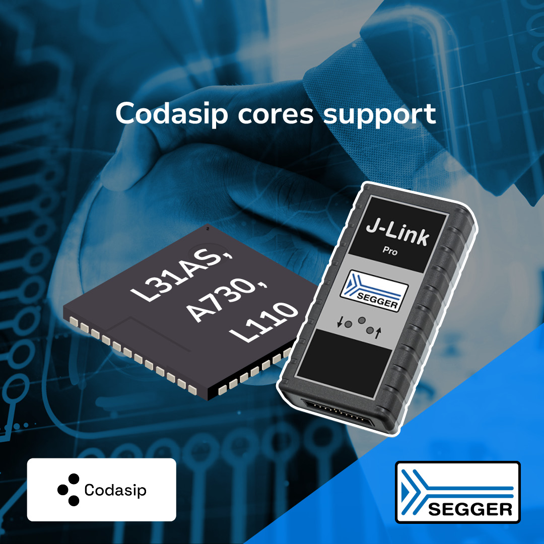 SEGGER adds debug support for additional Codasip cores