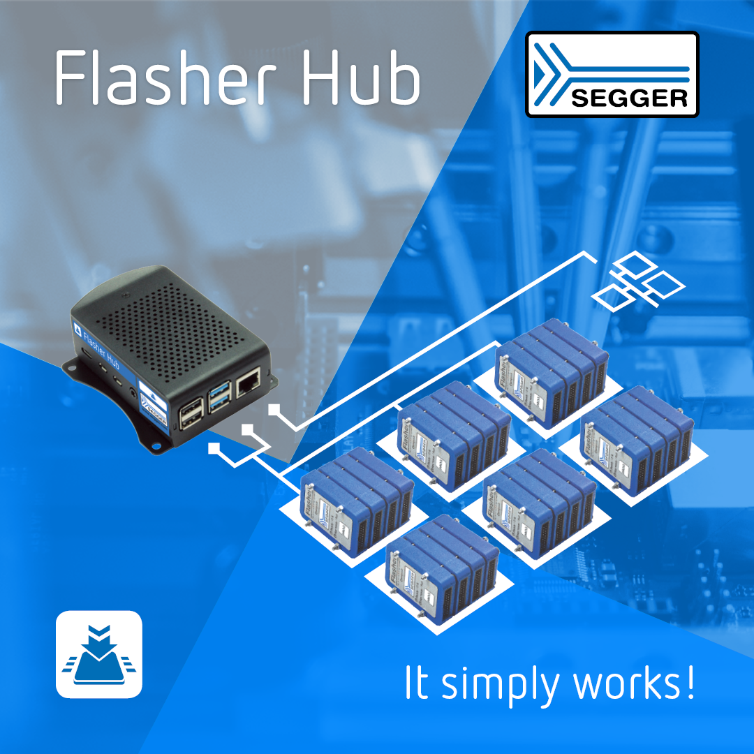 SEGGER Flasher Hub – High speed ISP gang-programming