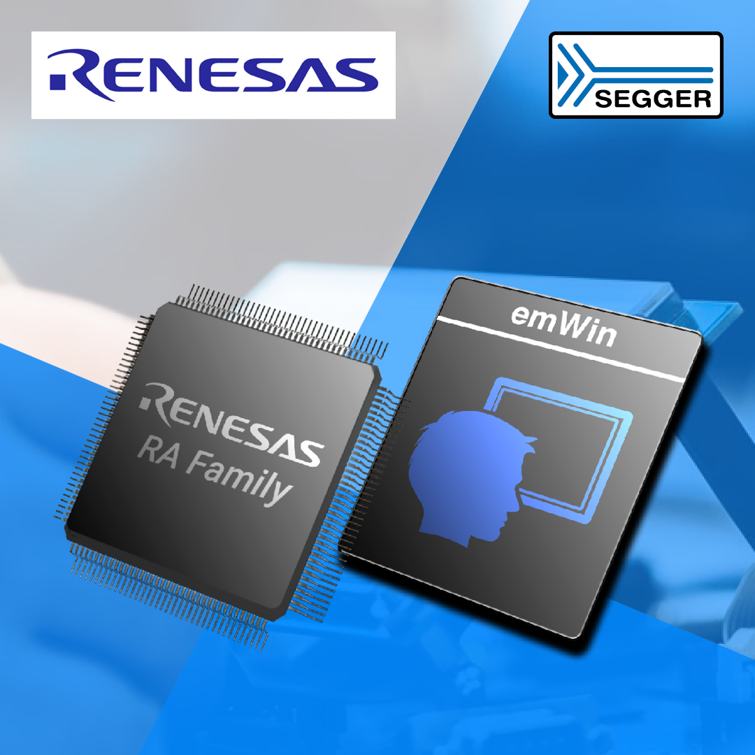SEGGER announces that Renesas has extended its emWin license to include all RA microcontrollers