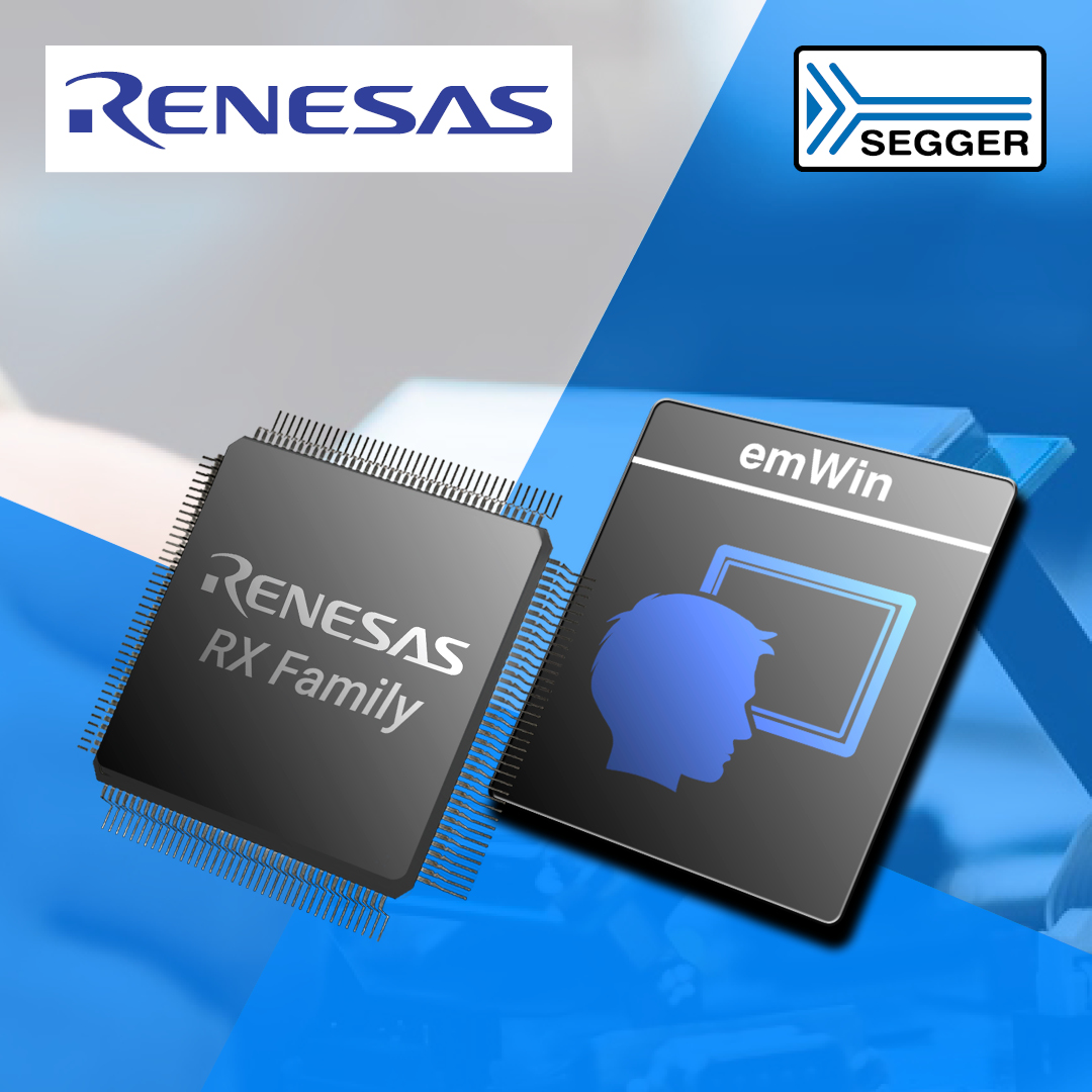 Renesas licenses SEGGER emWin for all RX microcontrollers