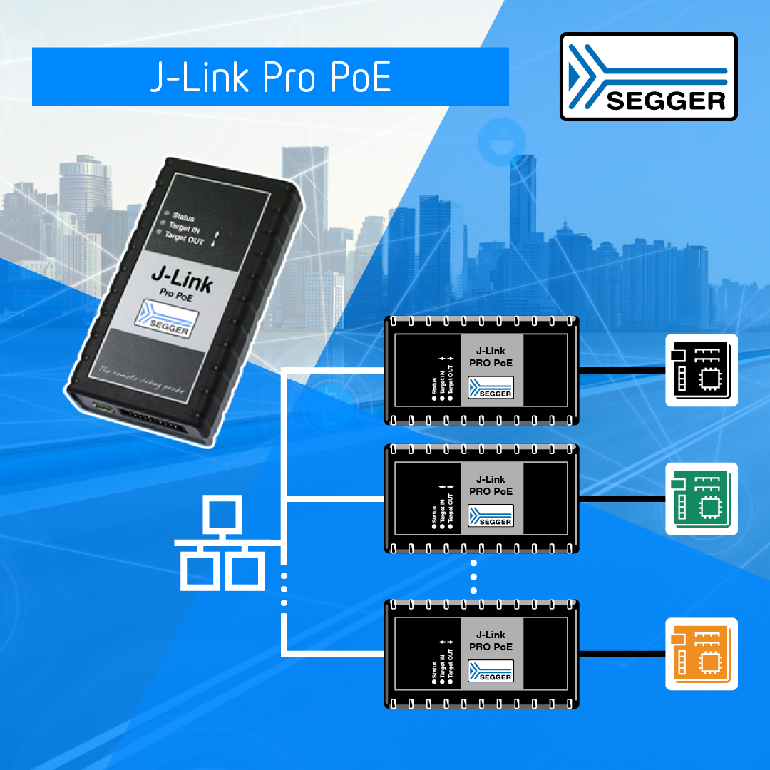 SEGGER introduces J-Link Pro PoE designed for test farms