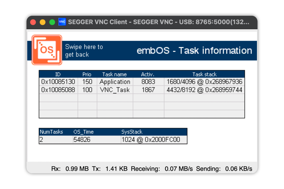 emVNC-Server – VNC over USB and other protocols