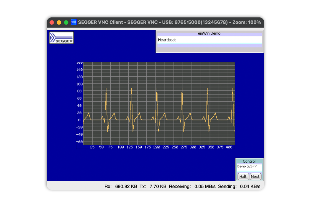 emVNC-Server – VNC over USB and other protocols